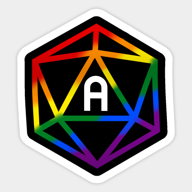 Asexual Aromantic Agender Pride Rainbow Dice - Pride - Sticker | TeePublic